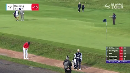 Dan Huizing's stunning shot from the path at 17 - Videos - DP World Tour